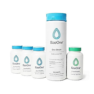 EcoOne | Hot Tub Chemical Maintenance & Supply Kit | Spa Shock, Conditioner & Purification Kit | Contains Oneshock Chlorine Tablets, SPA Monthly Conditioner & Filter Cleanser | 3 Month Supply