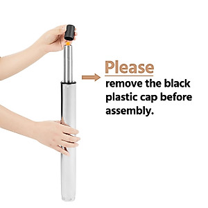 Yaheetech Armless Desk Chair Modern Tufted Office Chair Faux Leather Upholstered Computer Chair with Adjustable Seat Height and Rolling Wheels for Home/Office, White