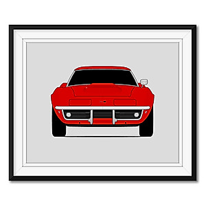 Chevy Corvette C3 L88 (1968-1969) 3rd Generation Inspired Poster Print Wall Art Decor Handmade (Unframed)