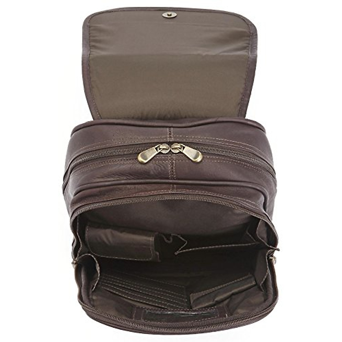 Royce Leather Luxury Tablet Ipad Travel Backpack Handcrafted in Colombian Leather, Brown, One Size