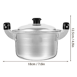 UPKOCH Vintage Aluminum Pot Stock Pot Ramen Pot ramenpot Instant Noodle Pot Kimchi Soup Pot stockpot with lid Oven Pans nonstick Soup Pot Korea Noodle Pot Kitchen Noodle Pot Cook Pot Suki