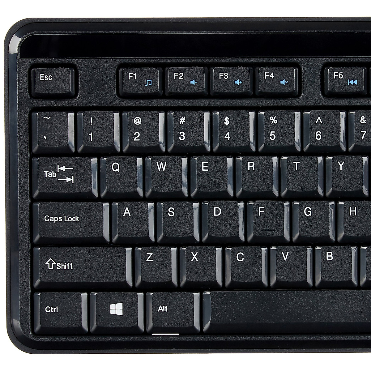 Amazon Basics 2.4GHz Wireless Computer Keyboard and Mouse Combo, Quiet and Compact US Layout (QWERTY), Black
