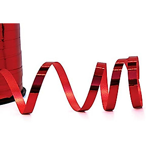 Silver Ribbon Curling Gift Wrapping Ribbons Red Valentine Holiday Clearance Metallic Silver & Red Set Shiny for Xmas, Birthday/New Year Party Decoration, Wedding Gift Wrap 500 Yards