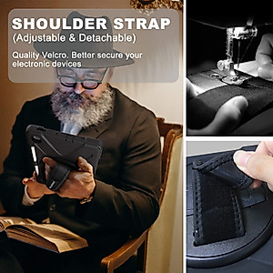 BRAECN for Galaxy Tab S6 Lite Case 2024/2020/2022,Heavy Duty Rugged Shockproof Case with Hand Strap, Shoulder Strap, Kickstand, S Pen Holder for Samsung Tab S6 Lite 10.4 Inch Tablet SM-P610 -Black