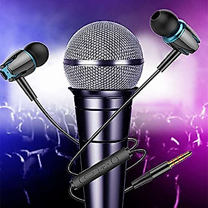 Cianyyee 5 Pack Wired Earbuds with Microphone in-Ear Headphones,Kids School Earphones High Definition Fits 3.5mm Interface for iPhone,iPad,iPod MP3/4 Players,PC,Laptop