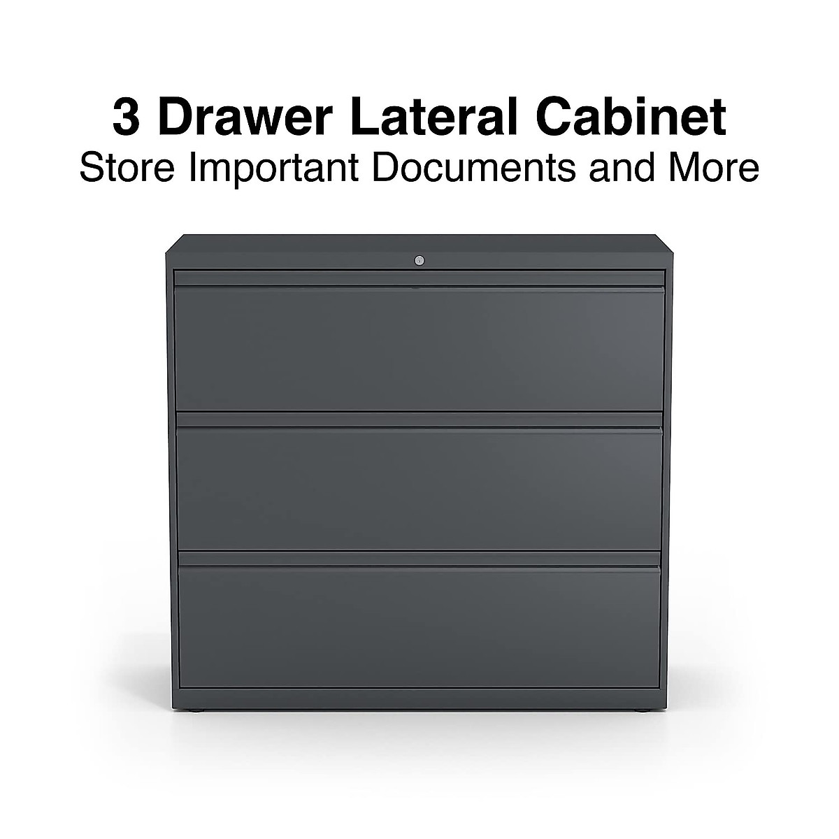 Lorell Fortress File Cabinet, 42 by 18-5/8 by 40-1/4-Inch, Charcoal