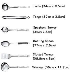 Maphyton Cooking Utensil Set, 11 PCS Stainless Steel Kitchen Utensil Set, Nonstick Kitchen Gadgets Cookware Set with Spatula