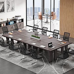 Condemo 70.9 inch Simple Office Computer Desk, Large Executive Desk, Modern Industrial Study Writing Table Workstation, Business Furniture for Home Office, Gray Brown