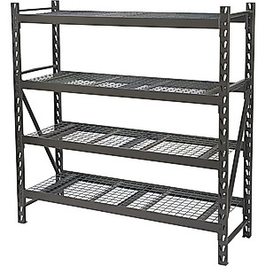 Ironton 4-Tier Industrial Shelving Rack - 77in.W x 24in.D x 72in.H, Model# 2611T002