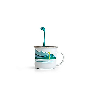 OTOTO Cup of Nessie, Baby Nessie Tea Infuser Mug - Tea Cup with Infuser Set - BPA-free Dinosaur Tea Mug with Infusers for Loose Tea - Tea Cup and Strainer