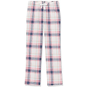 Amazon Essentials Women's Poplin Sleep Pant, Pink Plaid, Medium