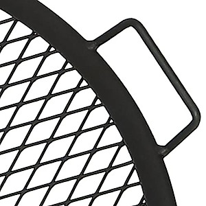 Sunnydaze Decor Fire Pit Cooking Grill, X-Marks BBQ Grate,Black,40 Inch