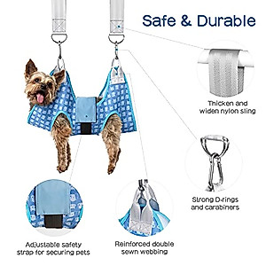 DoggyDobby Dog Grooming Hammock Harness, Pet Grooming Hammock for Cats & Dogs, Dog Sling for Nail Clipping/Trimming