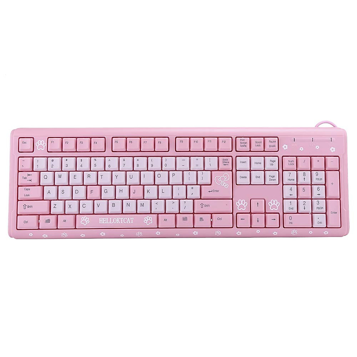 fosa1 Wired Ergonomic Keyboard, USB-A, 104 Keys, Silent Mechanical, Waterproof, Home, Business, Gaming