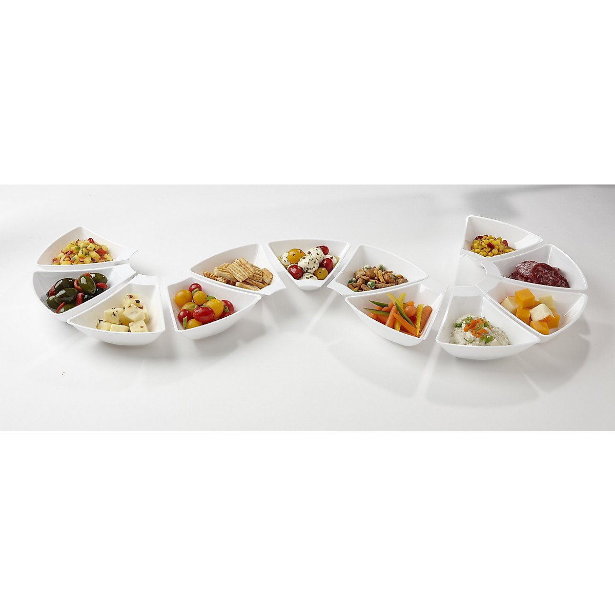 Mozaik Premium Plastic Entertaining and Tapas Set, 12 pieces