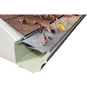 Aluminum Speed Screen Leaf Guard for Gutters (6 INCH, Mill Finish-CASE(5))