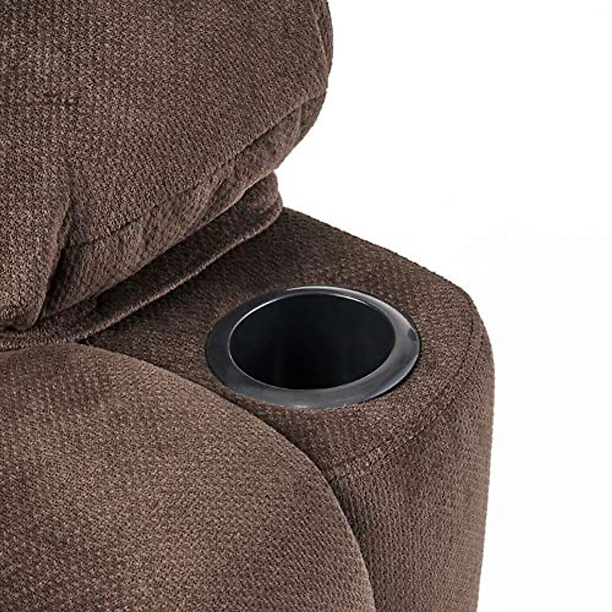 Christopher Knight Home Gannon Fabric Gliding Recliner, Chocolate 42.52D x 38.58W x 40.94H in