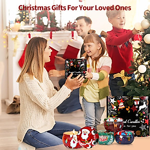 Christmas Gifts, Scented Candles Gift Set for Women, 4 Pack Aromatherapy Candles for Home Scented Merry Chriatmas, Natural Soy Wax Candles Gift Set for Christmas Decoration Gift Ideal