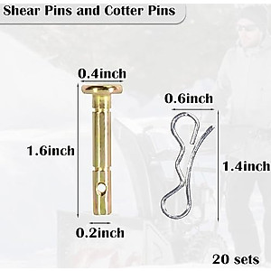 4 PK 738-04124 Shear pins and 714-04040 Cotter pins for MTD Craftsman Cub Cadet Troy Bilt Snow Throwers Shear Pin Kit 738-04124A Shear Pins