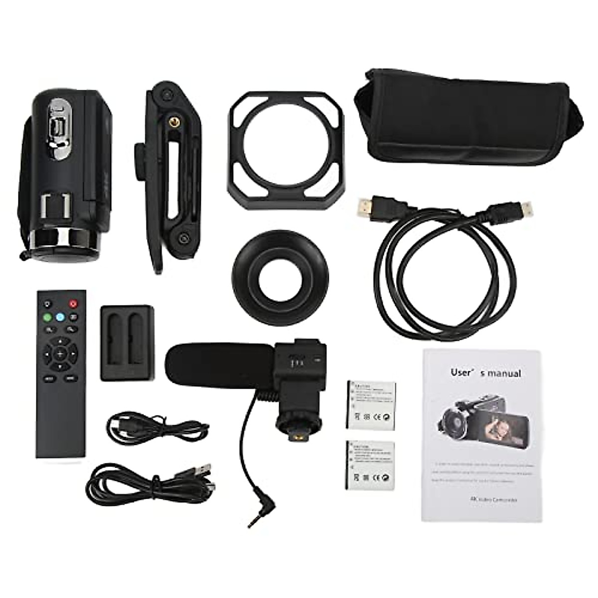 4K HD Digital Video Camera, 18X Digital Zoom Digital Recording Video Camera ABS for Shooting
