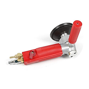 Air Wet Stone Polisher 4-Inch Pneumatic Air Wet Stone Grinder Polisher 4300RPM Granite Marble Stone Wet Air Sander Polisher Water Mill Pneumatic Polishing Tool (4300RPM, 4'' Polishing Disc)