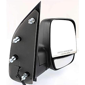 Kool Vue Left & Right Power Door Mirrors Compatible With Ford E-350 Super Duty 2002-2008 Without Puddle Lamp Textured Pair Standard Passenger Van