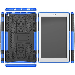 Boskin for Kindle Fire hd 10 case 2019 2017 Release,Kickstand Heavy Duty Cover for Amazon fire hd 10 Tablet 9th 7th Generation (Blue)