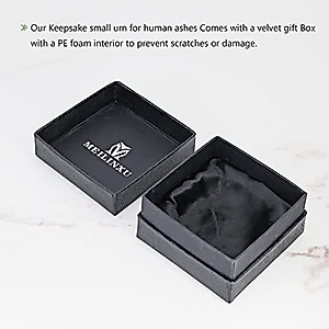 M MEILINXU Unique Small Keepsake Urn for Human Ashes - Mini Cremation Urns for Ashes - Fits a Small Amount of Cremated Remains - Display at Home or Office Decor (Blue Shell Shape - Made of Brass