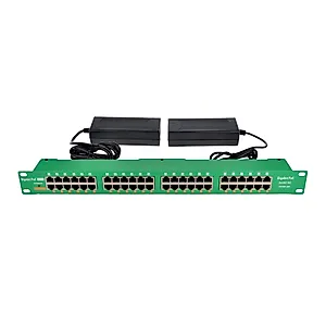 PoE Texas 24 Multi Port IEEE 802.3at PoE+ Injector - Gigabit Data Active Power Over Ethernet for High Powered Devices, 30W PoE Injector for WiFi Access Point & More with 2X 56V 120W Power Supplies