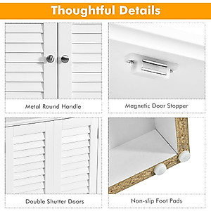 HW66192 Corner Cabinet, White