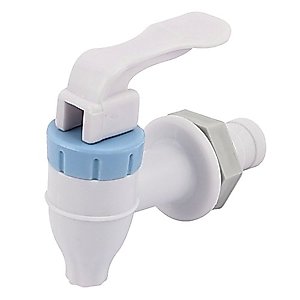 Qtqgoitem White Blue Plastic Push Type Water Tap Faucet (Model: fed 93e ece a84 0dd)