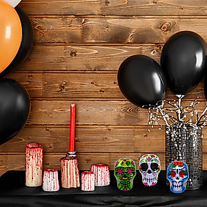 Day of the Dead Sugar Skull Metal Tin with Hard Candies Inside, Catrina Dia De Los Muertos Party Favors and Small Halloween Gifts, Pack of 3