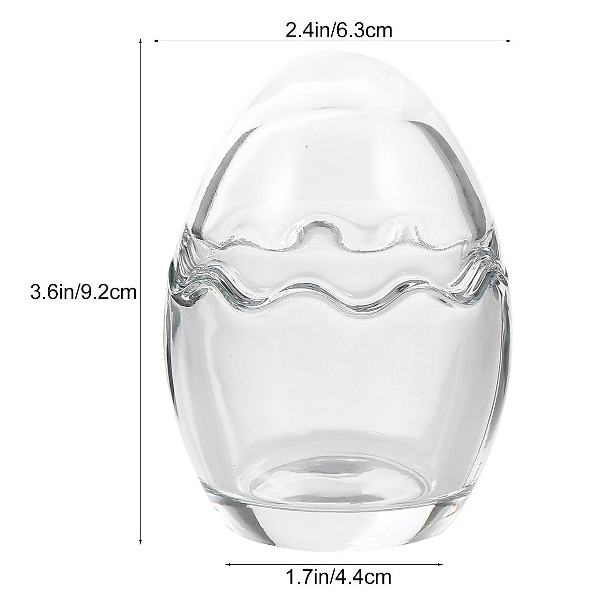 Cabilock Jam Jars 2pcs Glass Yogurt Jars Clear Pudding Cup Crystal Dessert Bowls Dessert Cup Egg Shape Serving Mixing Bowls Glassware for Mousse Ice Cream Appetizers Dessert 100mL Jelly Jars