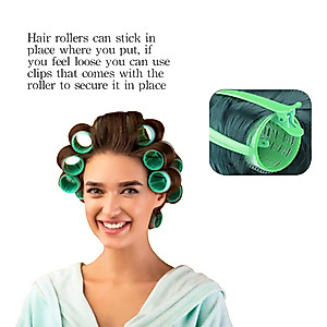 Hair Rollers Pack of 36 Self Grip Hair Rollers Set Small Medium Big Size Hair Curlers for Long Medium Short Hair (Blue)