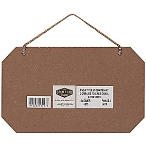 Open Road Brands Cabin Time Well Spent Hanging Wood Wall Decor - Fun Rustic Sign for Living Room, Entryway or Garage