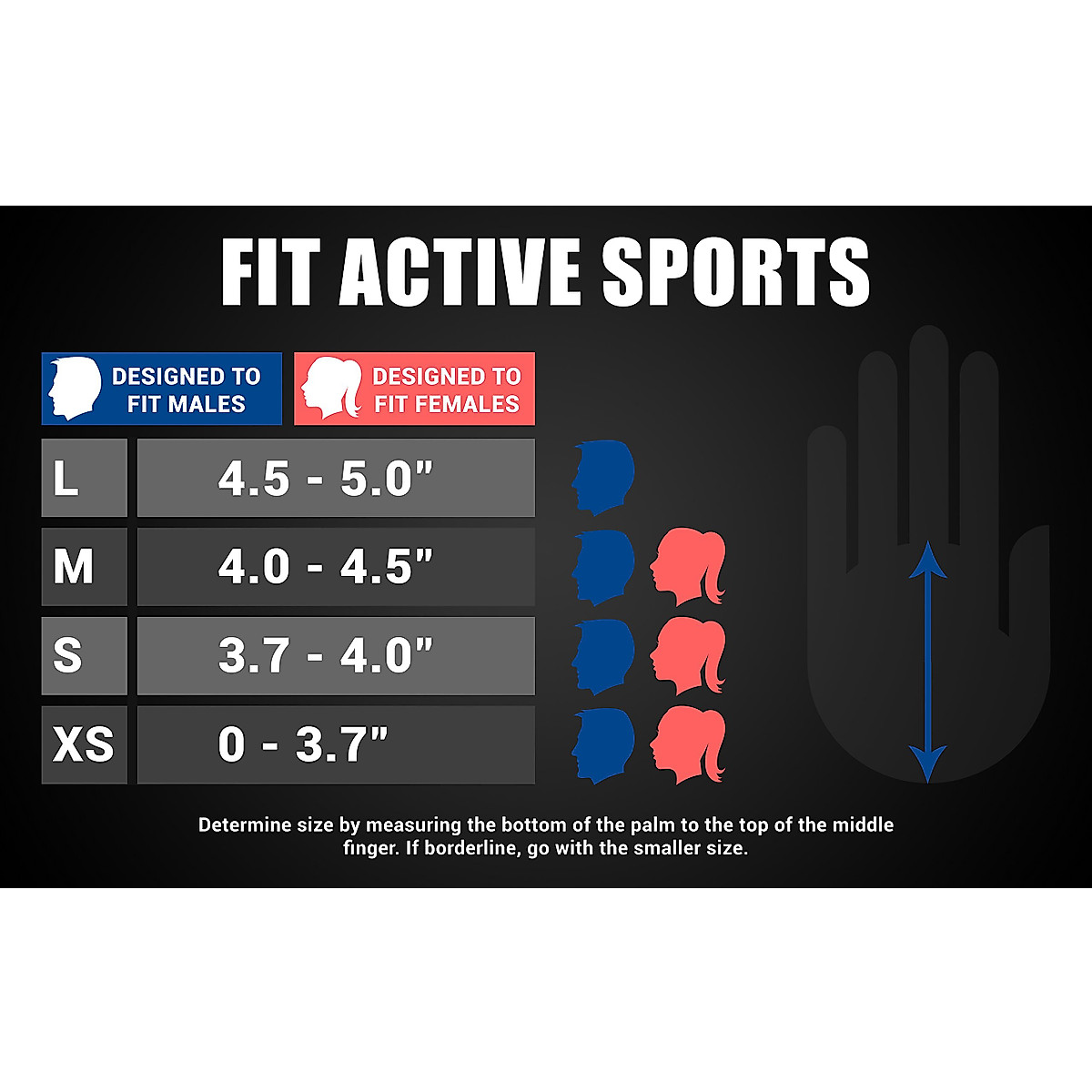 Fit Active Sports RX1 Weight Lifting Gloves for Workout, Gym Cross Training - Pull Ups, Kettlebells, Deadlifts, Weightlifting - Men & Women - More Grip, More Reps (Black, Small)