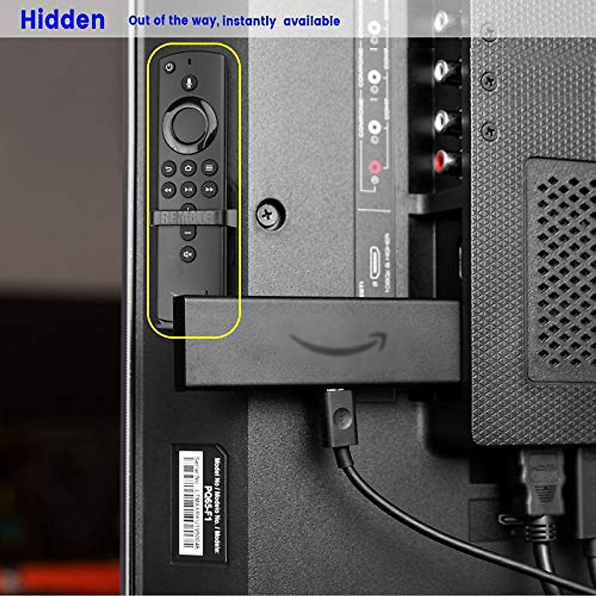 TV Remote Holder Replacement for Amazon Fire TV Stick Lite/TV Stick 4K / 1st and 2nd Gen TV Stick/TV Cube/Alexa Dot Voice/Apple TV/Siri Remote Small for Bed 2-Pack