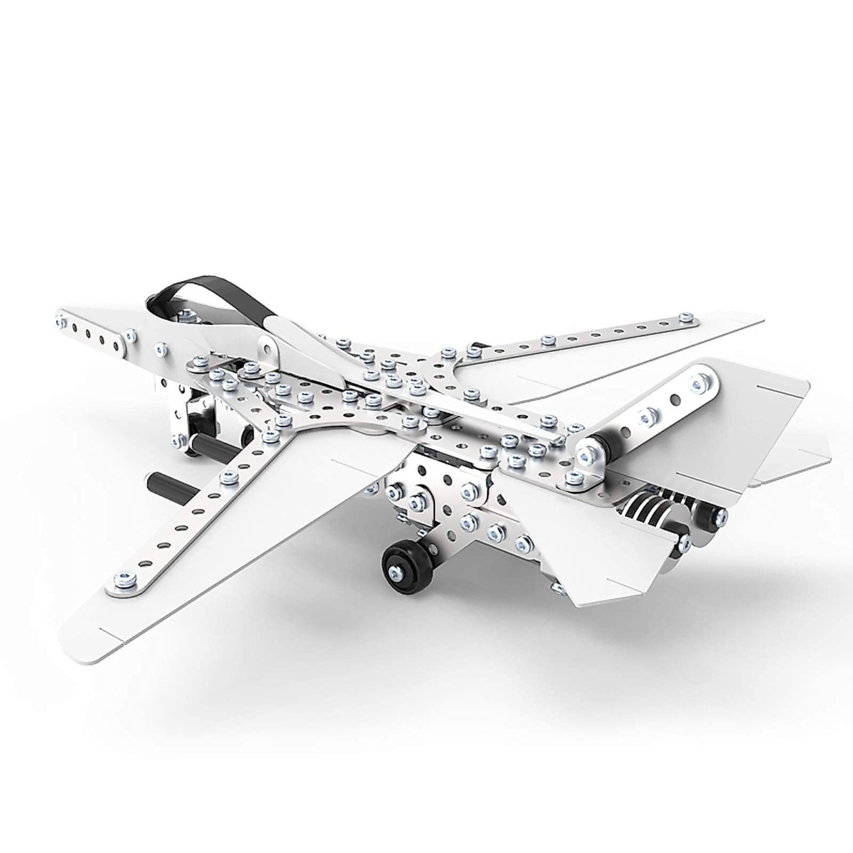 Steel World Assembled Fighter Toy Model Metal Building Block Set Construction Toys for Children and Adults