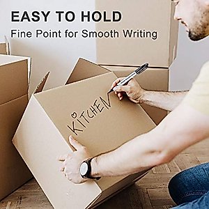 Permanent Markers, Black Permanent Marker Pens, 30 Count Fine Point Basic Marker Set