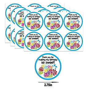 Candyland Goodie Bags-24 Pcs Candy Party Favors Bags with Stickers, Candy land Goody Gift Treat Bags Candyland Themed Birthday Party Supplies