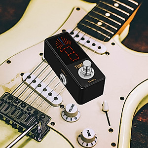Vivlex Chromatic Tuner Pedal HD LED Display Mini Tuning Pedal for Guitar and Bass High Precision Full Metal Shell with True Bypass