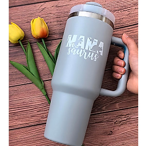 CHONG SHENG 40OZ Coffee Mug for Mama-to-be, Gifts for Mama Birthday Christmas, Mother’s Day Gifts for Mom from Daughter Son Kids, Mamasaurus Tumbler