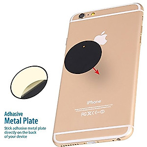 WixGear Magnetic Mount, Universal Stick-On Dashboard Magnetic Car Mount Holder, for Cell Phones and Mini Tablets with Fast Swift-snap Technology, Magnetic Cell Phone Mount