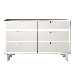 Home Accent Furnishings 6-Drawer Groove Handle Wood Dresser - White