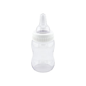 Homeford Mini Nursing Bottle Baby Bottle Baby Shower Favors, 4-inch, 12-Count, White