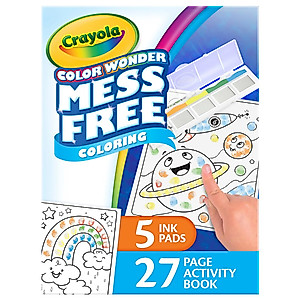 Crayola Color Wonder Mess Free Fingerprint Ink Painting Activity Set, Finger Painting Alternative, Toddler Coloring, Travel Activity, Gift for Toddlers