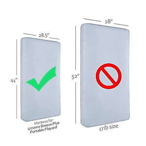 Moonsea Waterproof Playard Mattress Pad Sheet for 4moms Playard, Mattress Cover Protector Fits 4moms Breeze Plus Playard & Breeze GO Playard, Pack N Play Sheet Fits 28.5" x 41" Mattress