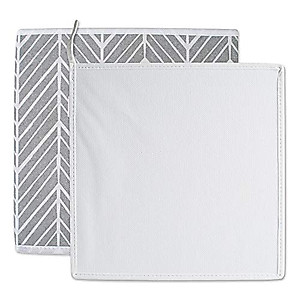 DII Non Woven Storage Collection Polyester Herringbone Bin, Small Set of 2, Gray, 2 Piece