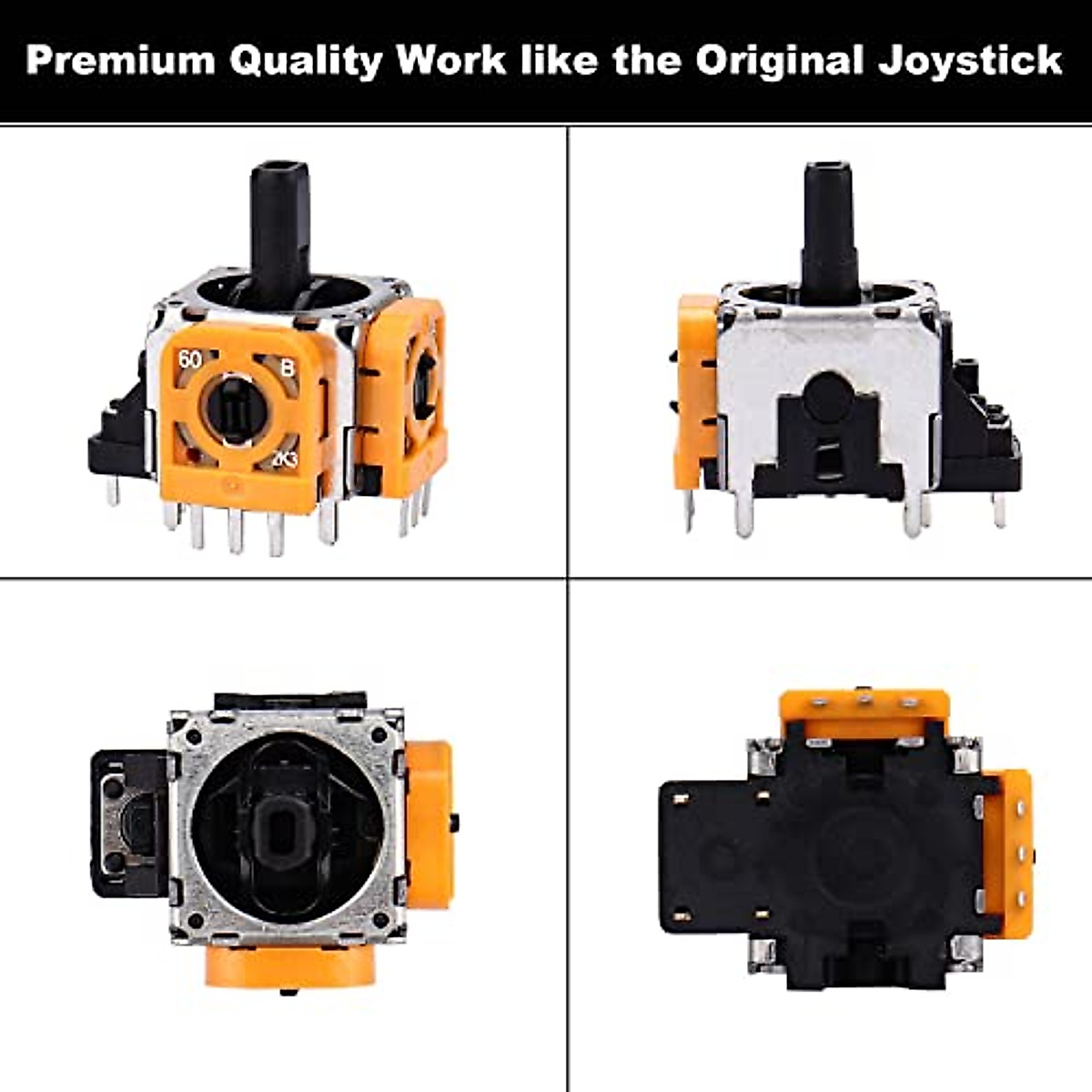 IKPEK 4pcs Analog 3D Joysticks Repair Kit for PS5 Controller, Joysticks Replacement Part with Repair Screwdriver Kit for Playstation 5 DualSense Controller