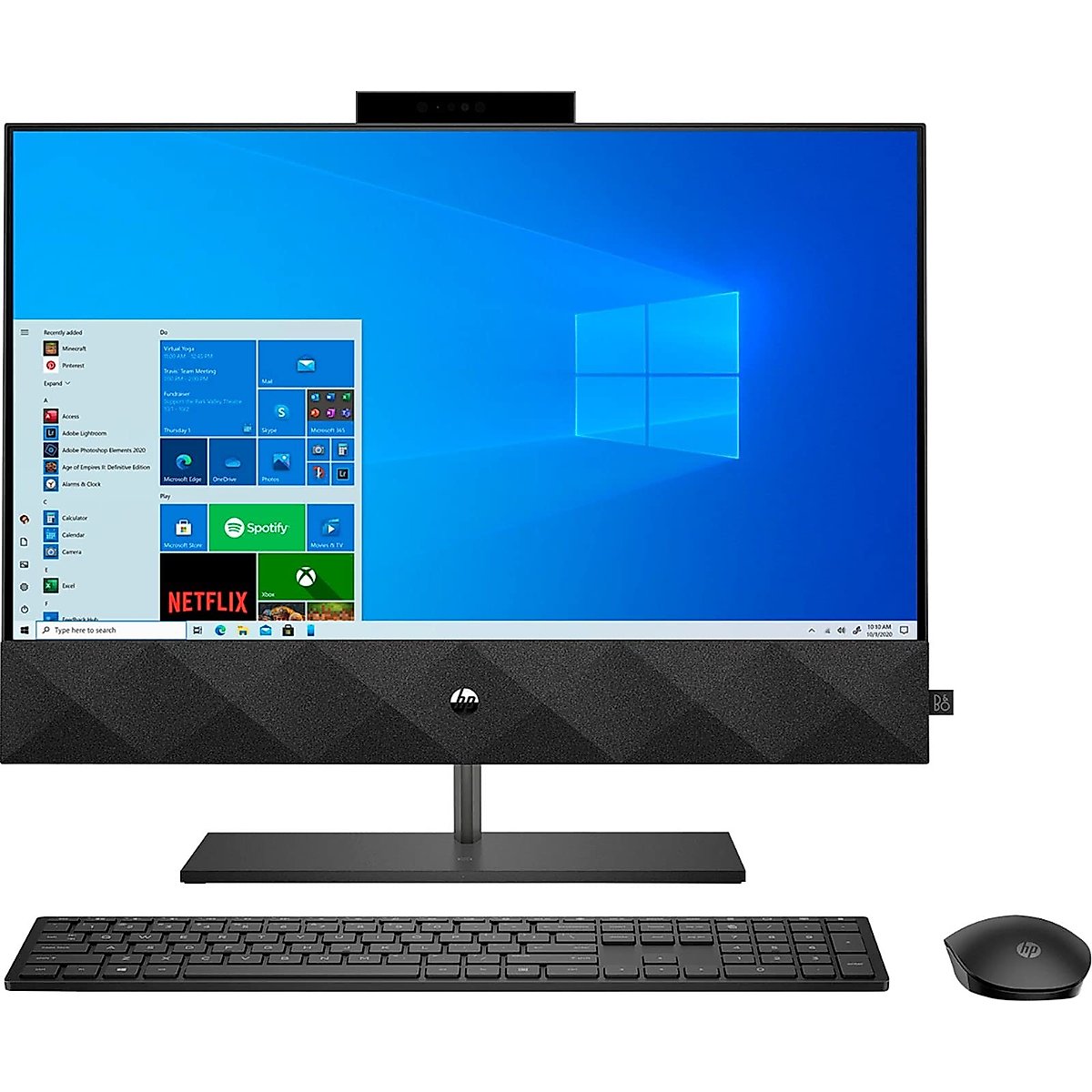 HP 23.8-inch Touchscreen All-in-One PC with Intel 10th Gen Processor, 64GB RAM, Windows 11 Pro, Bang & Olufsen Speakers, 3x USB 3.1, 3-in-1 Memory Card Reader, Keyboard/Mouse